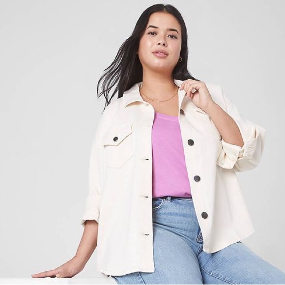 Lane Bryant | Jackets & Coats | Lane Bryant Denim Shacket | Poshmark